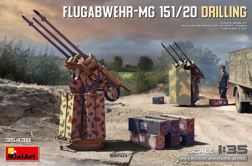 NEW! MiniArt 35438 Flugabwehr-MG 151/20 Drilling