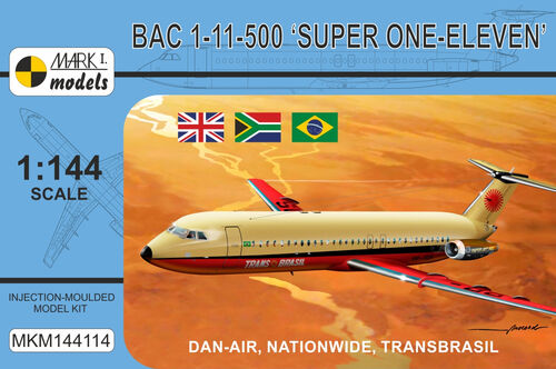 Mark I Models 144114 BAC 1-11-500 'Super One-Eleven' (Dan-Air, Nationwide, Transbrasil)