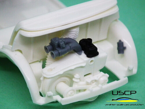 Ukrainian Scale Cars Production (USCP) 24A091 Abarth 695 Weber Carburetor Set (For Tamiya)