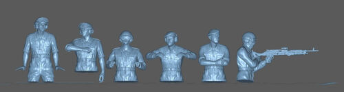 Peddinghaus-Decals 72F166 6 Challenger Tank Crew Full Half-Figures