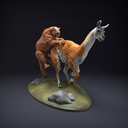 EMP3D 35130284 Puma polująca na gwanako - 1 zestaw