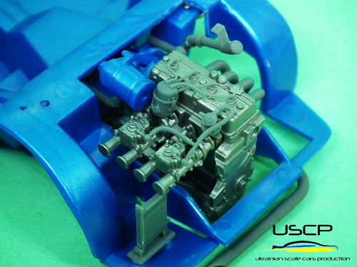 Ukrainian Scale Cars Production (USCP) 24A097 Alpine A110 1600SC Engine Bay Detail-Up Set (For Tamiya)