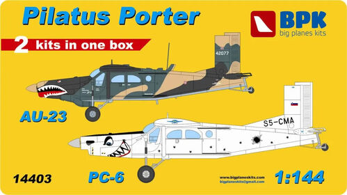 Big Planes Kits 14403 Pilatus Porter AU-23 And PC-6 (2 Kits In One Box)