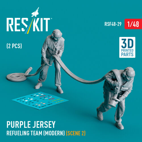 RES/KIT F48-0029 Purple Jersey Refueling Team (Modern) (Scene 2) (2 pcs) (3D Printed)