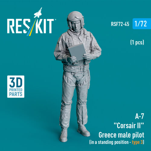 RES/KIT F72-0045 A-7 'Corsair II' Greece Male Pilot (In A Standing Position - Type 3) (1 pc) (3D Printed)
