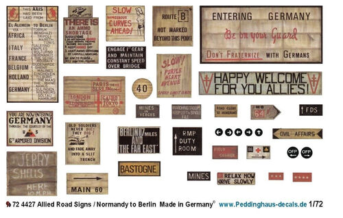 Peddinghaus-Decals 4427 Allied Road Signs / Normandy To Berlin