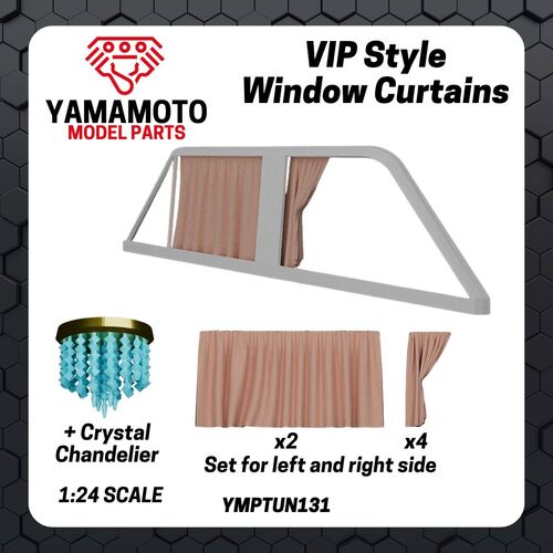 Yamamoto Model Parts TUN131 VIP Style Window Curtains