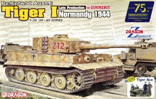 Dragon 6947 Pz.Kpfw.VI Ausf.E Tiger I Late Production w/Zimmerit (Normandy 1944) + Tiger Ace