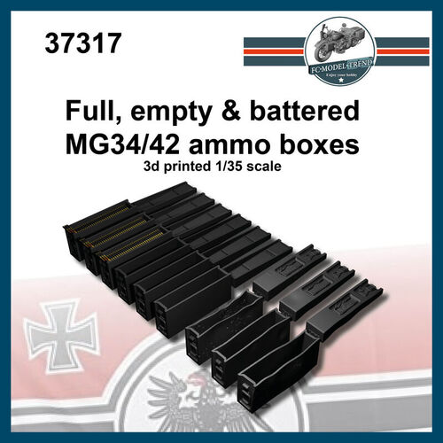 FC ModelTrend 37317 Full, Empty & Battered MG34/42 Ammo Boxes