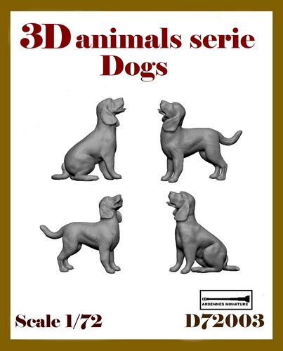 Ardennes Miniature D72003 Animals Serie - Dogs (4pcs)