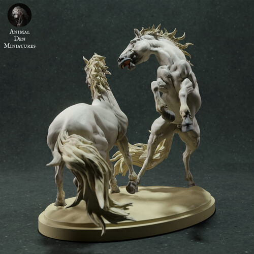 EMP3D 72130282 Koń typu Camargue - ogiery walczące - 1 zestaw