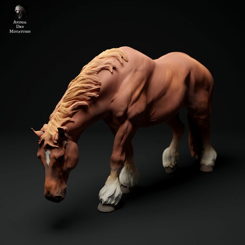 EMP3D 25130345 Suffolk Punch - klacz pasąca się - 1 sztuka