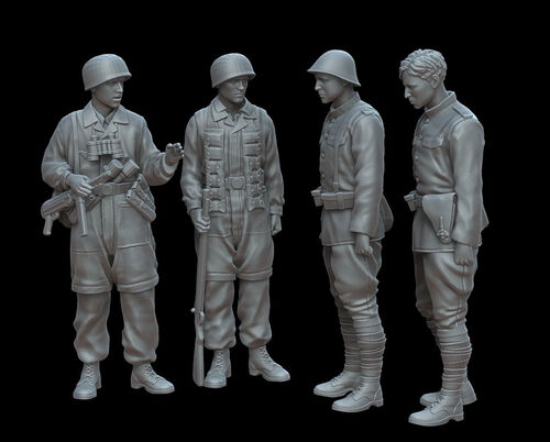 White Stork Miniatures F72100 German Fallschirmjäger And Dutch Prisoners - Dordrecht 1940