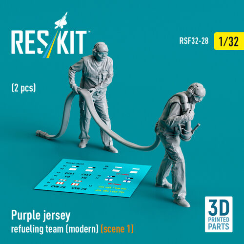 RES/KIT F32-0028 Purple Jersey Refueling Team (Modern) (Scene 1) (2 pcs) (3D Printed)