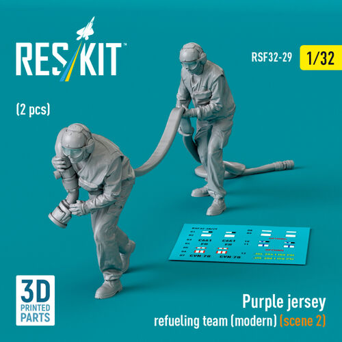 RES/KIT F32-0029 Purple Jersey Refueling Team (Modern) (Scene 2) (2 pcs) (3D Printed)