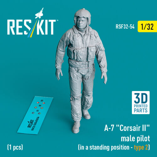 RES/KIT F32-0054 A-7 'Corsair II' Male Pilot (In A Standing Position - Type 2) (1 pc) (3D Printed)
