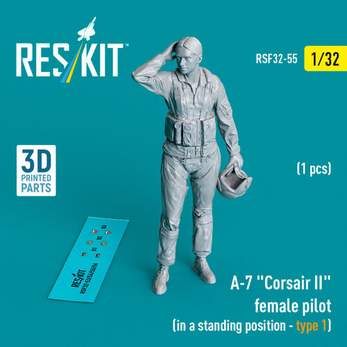 DISCONTINUED RES/KIT F32-0055 A-7 'Corsair II' Female Pilot (In A Standing Position - Type 1) (1 pc) (3D Printed)