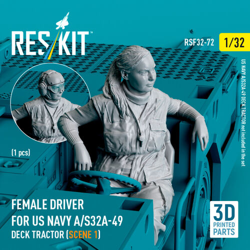 RES/KIT F32-0072 Female Driver For US Navy A/S32A-49 Deck Tractor (Scene 1) (1 pc) (3D Printed)