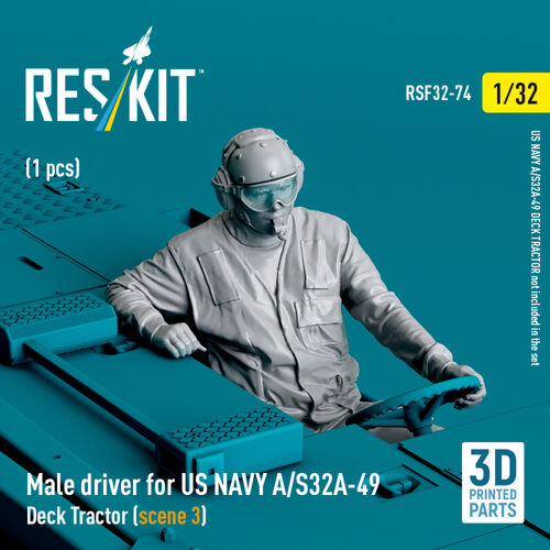 RES/KIT F32-0074 Male Driver For US Navy A/S32A-49 Deck Tractor (Scene 3) (1 pc) (3D Printed)