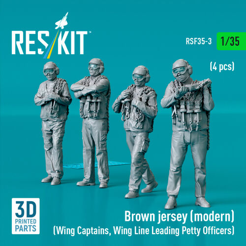 DISCONTINUED RES/KIT F35-0003 Brown Jersey (Modern) (Wing Captains, Wing Line Leading Petty Officers) (4 pcs) (3D Printed)