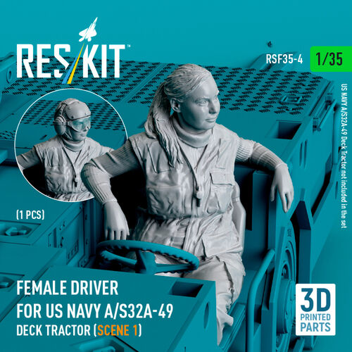 RES/KIT F35-0004 Female Driver For US Navy A/S32A-49 Deck Tractor (Scene 1) (1 pc) (3D Printed)