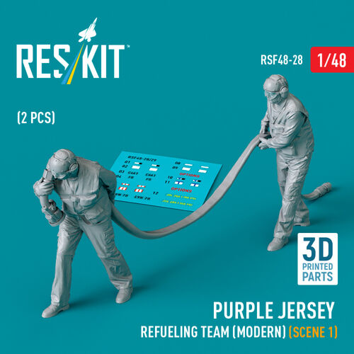RES/KIT F48-0028 Purple Jersey Refueling Team (Modern) (Scene 1) (2 pcs) (3D Printed)