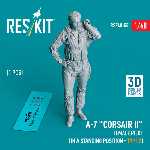 DISCONTINUED RES/KIT F48-0055 A-7 'Corsair II' Female Pilot (In A Standing Position - Type 2) (1 pc) (3D Printed)