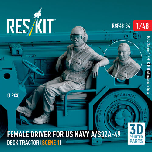 RES/KIT F48-0084 Female Driver For US Navy A/S32A-49 Deck Tractor (Scene 1) (1 pc) (3D Printed)