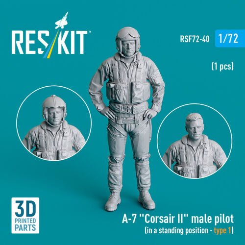 RES/KIT F72-0040 A-7 'Corsair II' Male Pilot (In A Standing Position - Type 1) (1 pc) (3D Printed)
