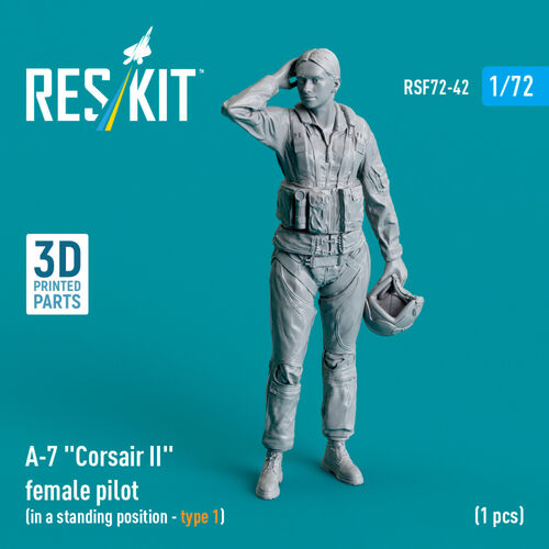 DISCONTINUED RES/KIT F72-0042 A-7 'Corsair II' Female Pilot (In A Standing Position - Type 1) (1 pc) (3D Printed)