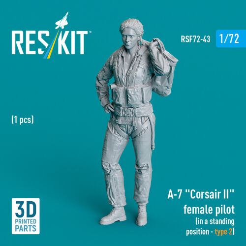 DISCONTINUED RES/KIT F72-0043 A-7 'Corsair II' Female Pilot (In A Standing Position - Type 2) (1 pc) (3D Printed)