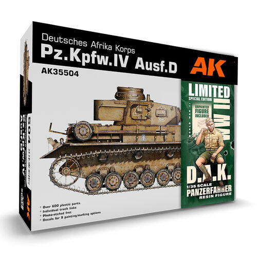 AK-Interactive 35504-A Pz.Kpfw.IV Ausf.D Afrika Korps and DAK Panzerfahrer