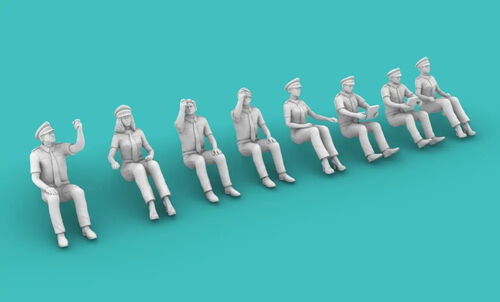 rise144models 071 Airline Pilots (8x Pilots, Different Poses)
