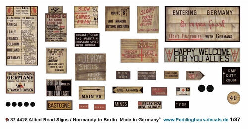 Peddinghaus-Decals 4428 Allied Road Signs / Normandy to Berlin