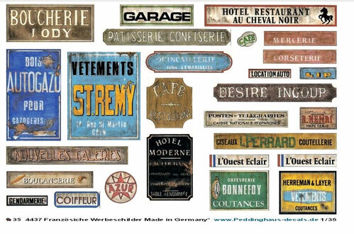 Peddinghaus-Decals 4437 French Commercial Signs