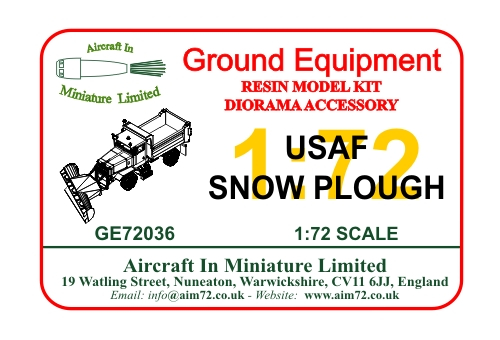 Aircraft In Miniature Ltd GE72036 USAF Snow Plough - 3D-Printed