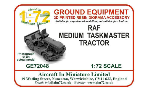 Aircraft In Miniature Ltd GE72048 RAF Medium Taskmaster Tractor - 3D-Printed