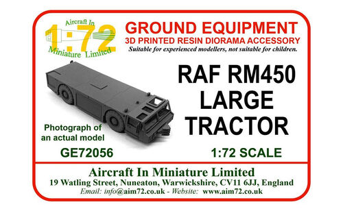 Aircraft In Miniature Ltd GE72056 RAF RM450 Large Tractor -3D printed