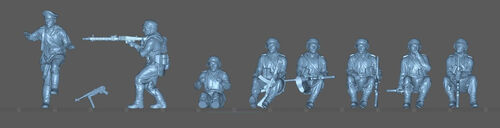 Peddinghaus-Decals 48306 8 German Soldiers Sitting And Standing In Sd.Kfz 251
