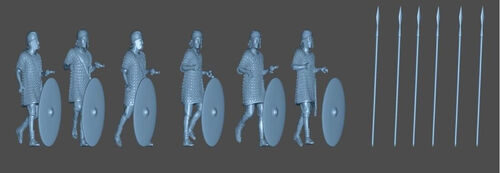 Peddinghaus-Decals 72F225 6 Roman Auxillery Soldiers Walking With Spear