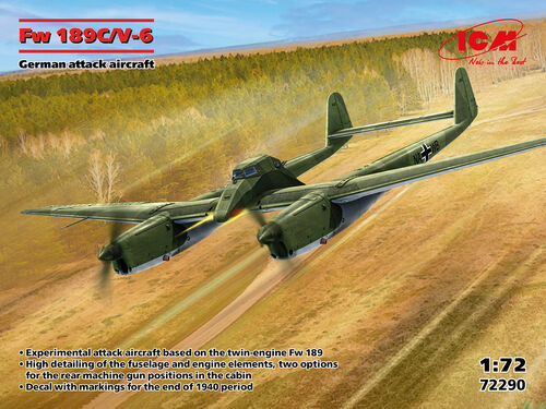 NEW! ICM 72290 Fw 189 C/V-6 - German Attack Aircraft