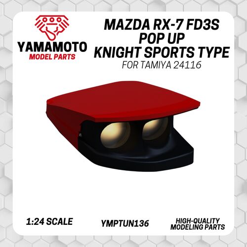 Yamamoto Model Parts TUN136 Pop Up Knight Sports Type (for Tamiya Mazda RX-7 FD3S kits)