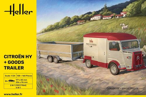 Heller 50331 Citroën HY And Goods Trailer