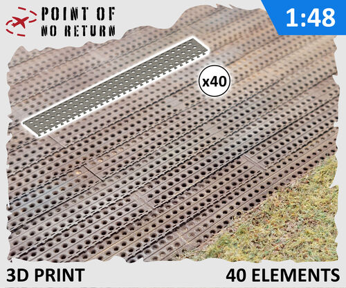 Point Of No Return 48-24002 Marston Mat, PSP-Marston Mat (Perforated Steel Planking-PSP) Plates (40pcs)