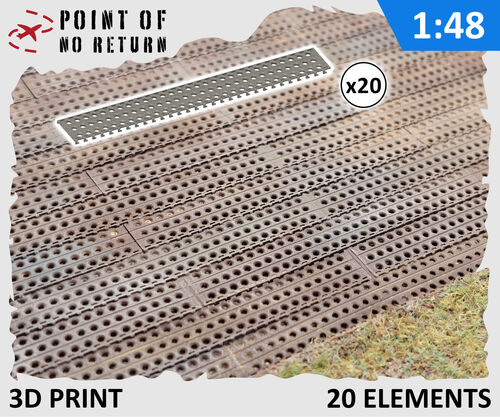 Point Of No Return 48-24001 Marston Mat, PSP-Marston Mat (Perforated Steel Planking-PSP) Plates (20pcs)