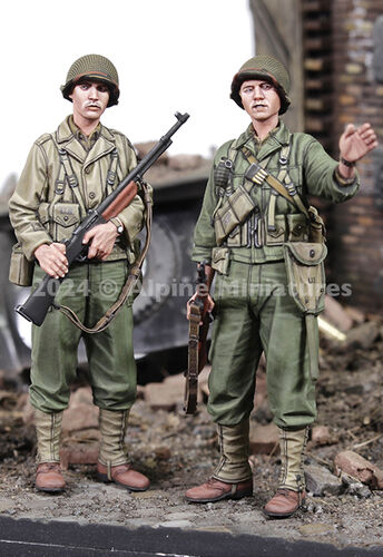 Alpine Miniatures 35323 US Infantry 2nd ID Set (2 Figures)