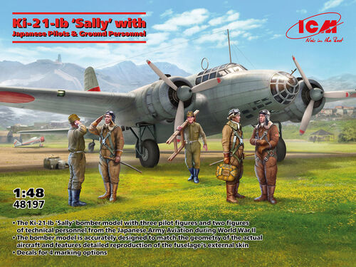 ICM 48197 Ki-21-Ib 'Sally' With Japanese Pilots And Ground Personnel