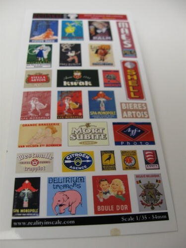 Reality in Scale 35195 Enamel Advertising Signs - Belgium
