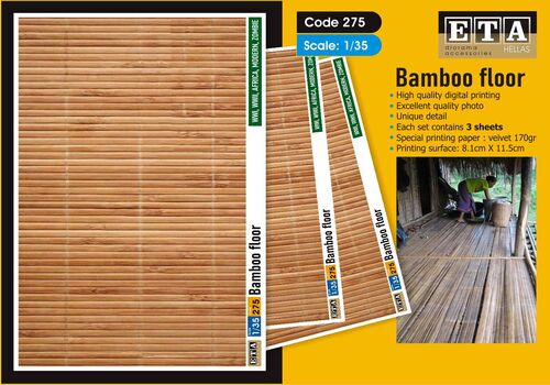 ETA DIORAMA ACCESSORIES 275 Bamboo Floor (3 Sheets)