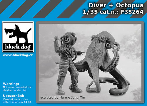 Black Dog F35264 Diver And Octopus